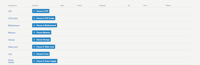 Create or build a pcpartpicker list for you by Alfredo_ramirez | Fiverr