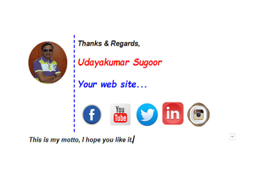 Create world class clickable email signature by Udayakumar943 | Fiverr