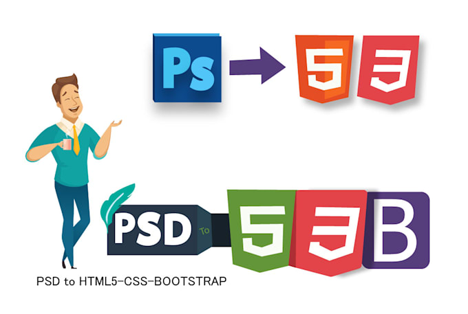 Convert psd to html latest technology and responsive by Arifuzzaman1113 ...