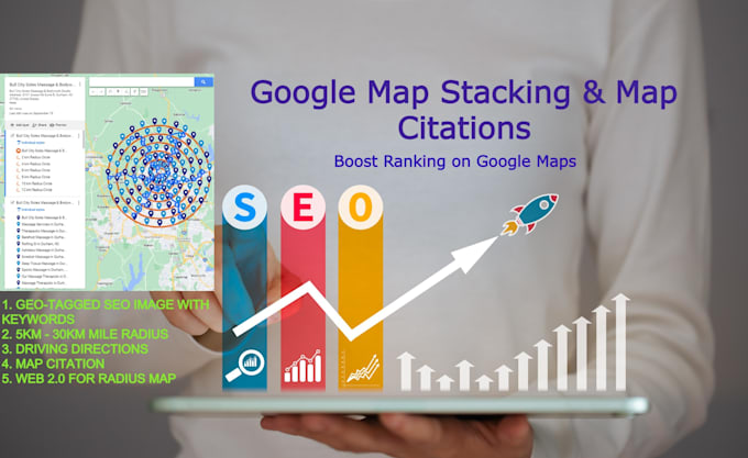 Create manual google map stacking for local seo map ranking by Jubayerh2020 | Fiverr