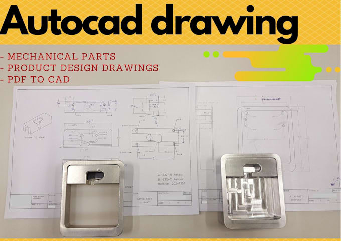 Design 2d and 3d mechanical parts drawing in autocad by Ahsankarim484 ...