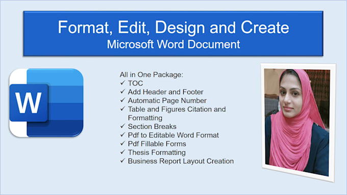 Format, edit, design, create microsoft word document by Maryamumar710 ...