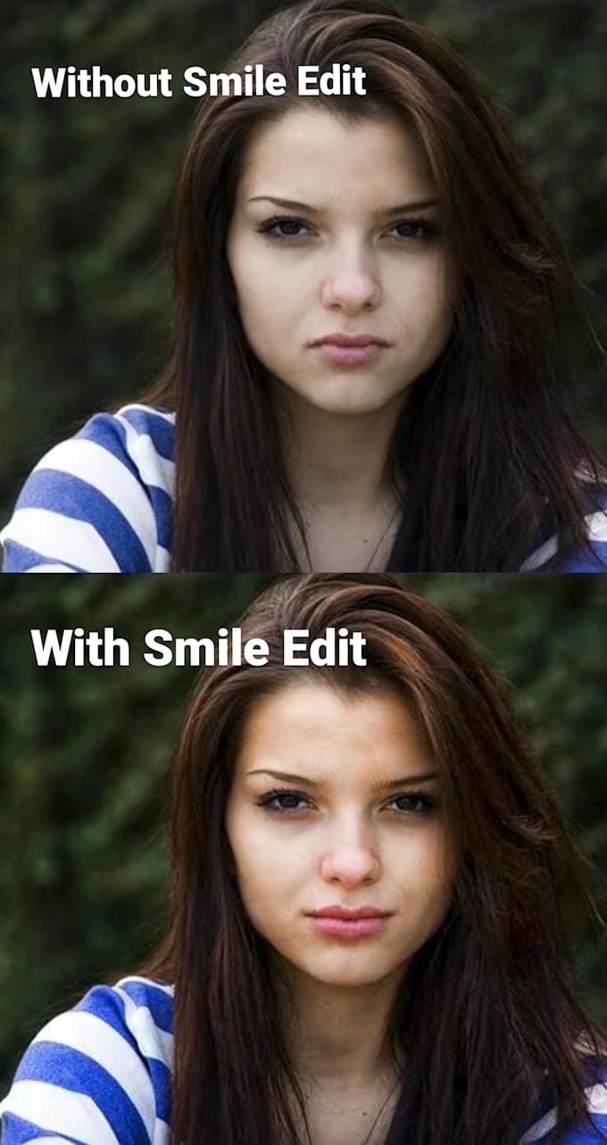 Make your serious photo into a smiling one by Andrewjohn349 | Fiverr