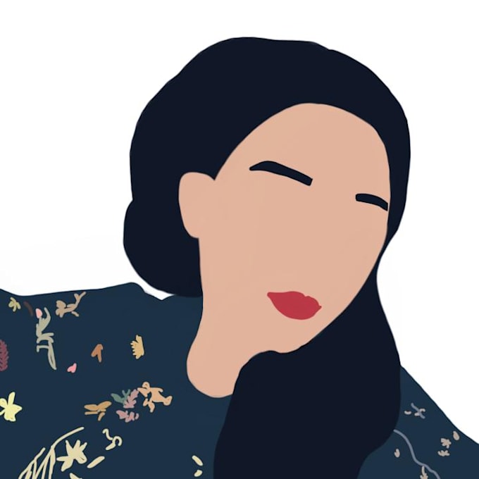 Do any modern colorblock portraits by Purplelineelf | Fiverr