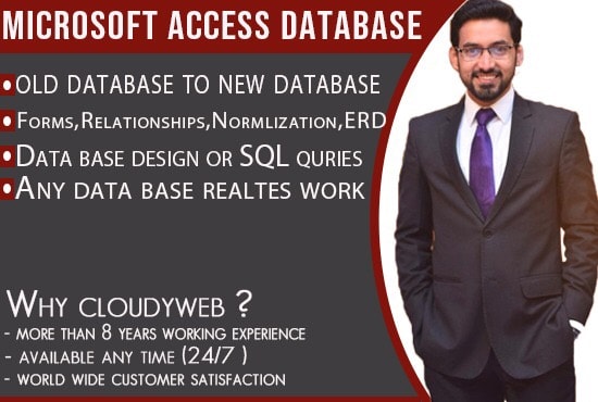Create ms access database for business and project by Cloudyweb | Fiverr
