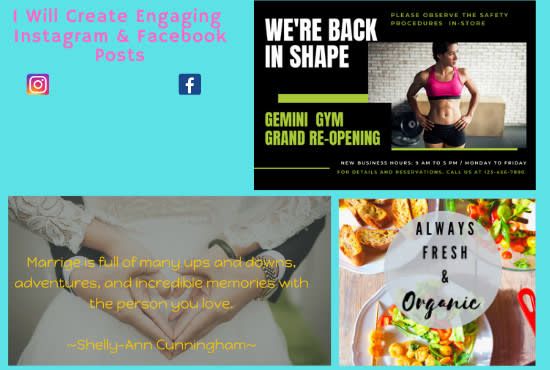 Create engaging eye catching instagram and facebook posts by Mrs ...