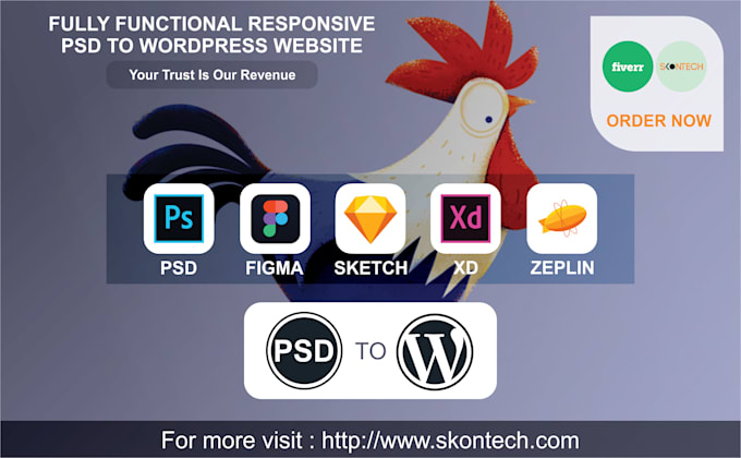 Convert psd, figma, sketch, xd, html to wordpress website by Scontech ...