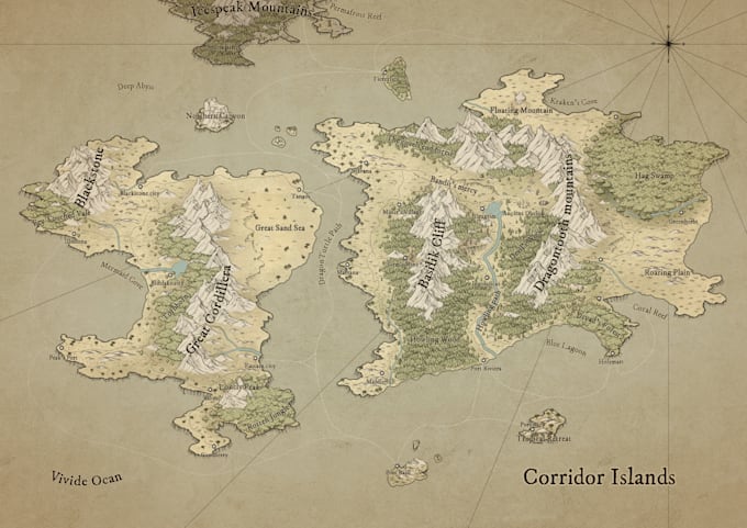 Create fantasy map for your roleplaying games by Elektriik | Fiverr