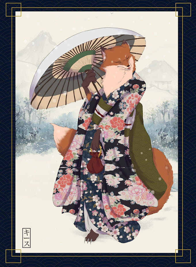 Draw you anime style in edo era period by Kzharts | Fiverr