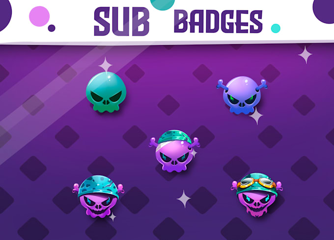 Design twitch sub badges by Langbang0 | Fiverr