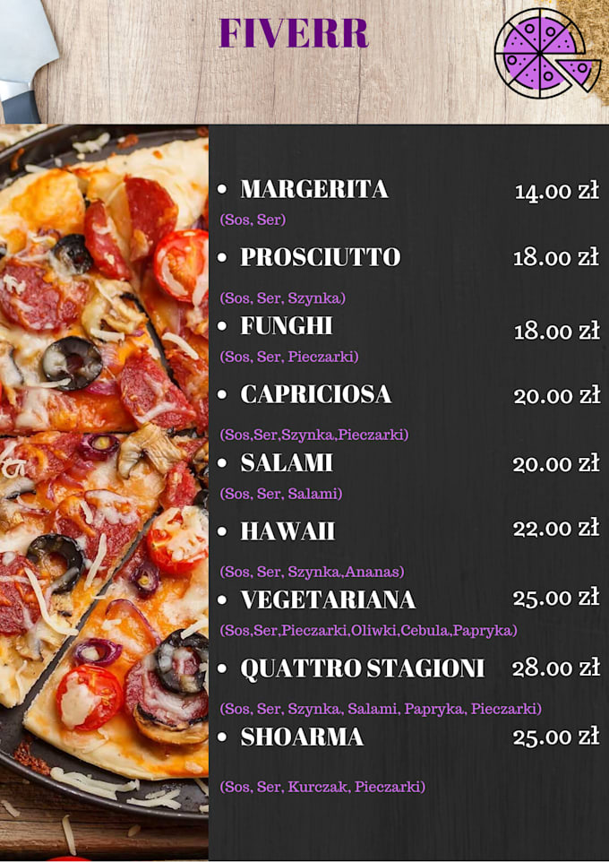 Do unique restaurant menu designs by Guruprasadh395 | Fiverr