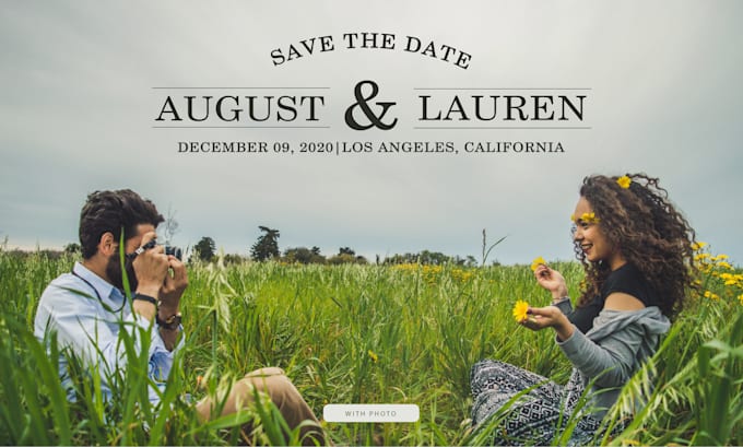 Design personalized wedding invitation card, save the date by ...