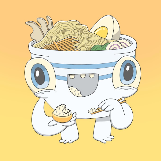Design and illustrate a custom food character by Gusb_draws | Fiverr