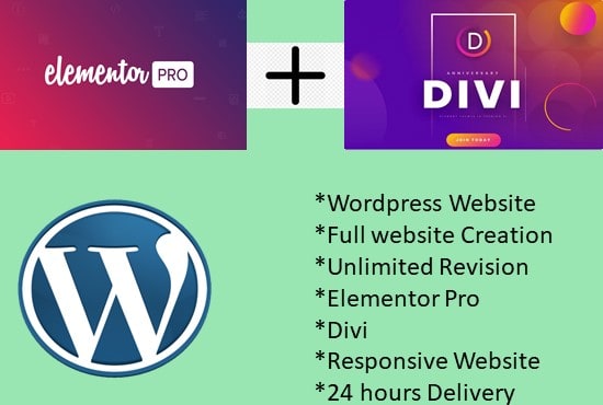 Create a premium wordpress website with elementor pro and divi by Molin_hasan | Fiverr