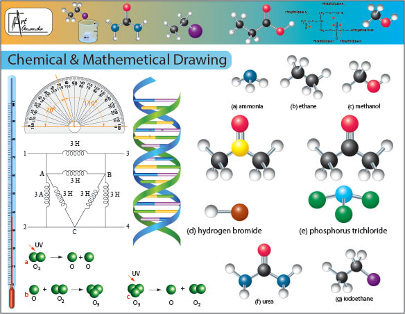 Do chemical, molecule drawing and mathematical line art by Minaanandag ...