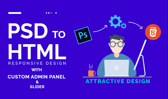 Convert psd to html responsive design with admin panel by Snsohaguddin ...