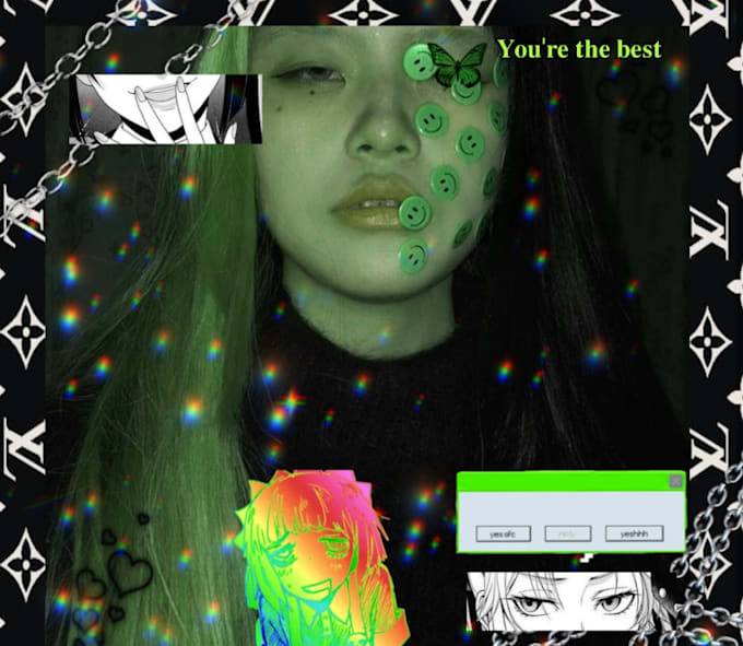 Can edit your picture into a edgy or cute aesthetic by Choaya | Fiverr