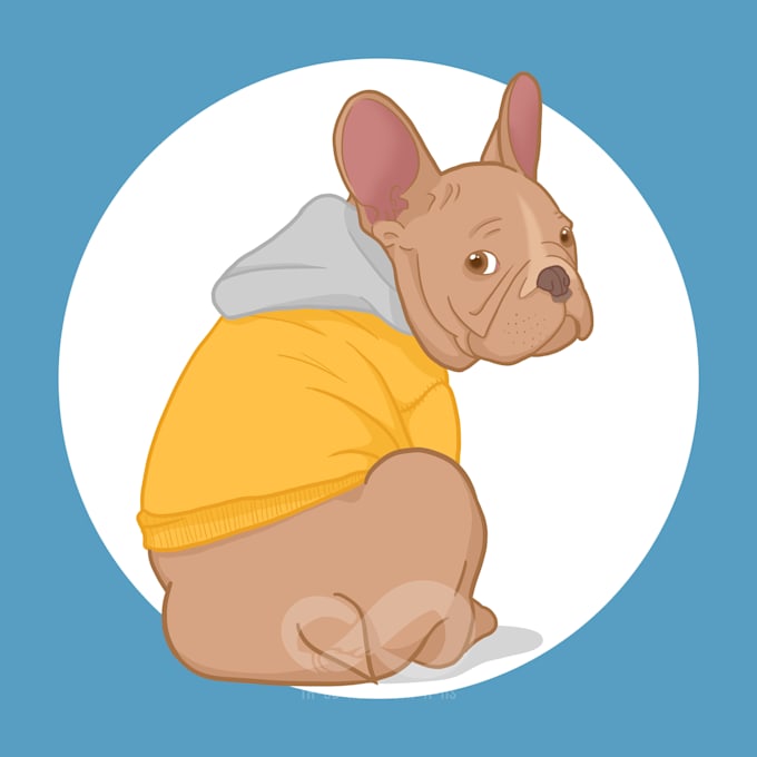 Draw your cute pet companion by Rossadyana | Fiverr