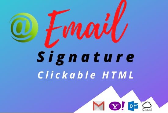 Create clickable html email signature by Mercy_mrong | Fiverr