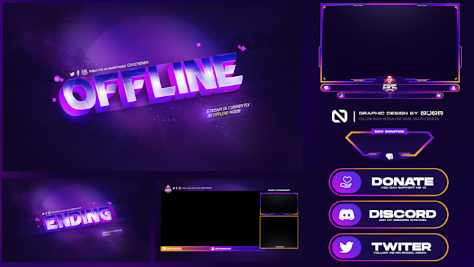 Design a professional twitch overlay and streaming package by ...
