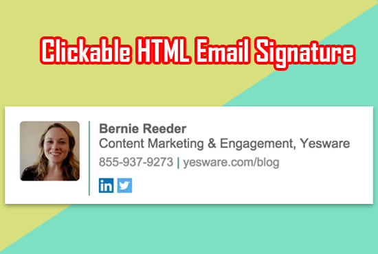 Create clickable html email signature by Tabjazdesigns | Fiverr