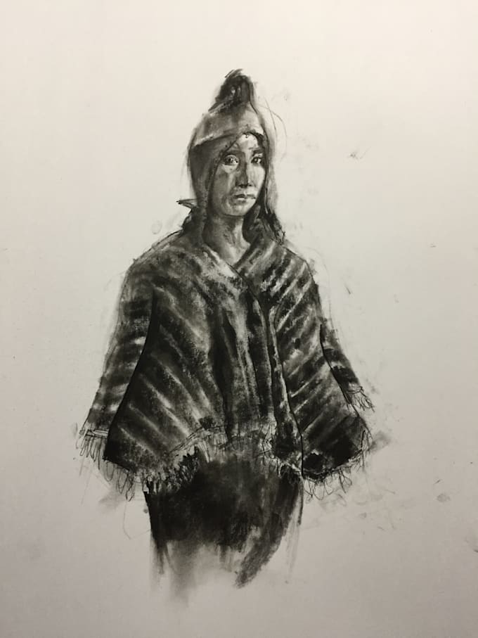 Draw your portrait in carbon by Genericheretic | Fiverr