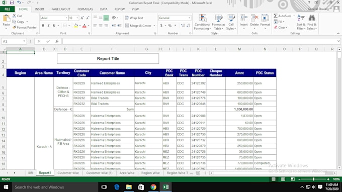 Design and format excel sheets by Shakiir_hussain | Fiverr