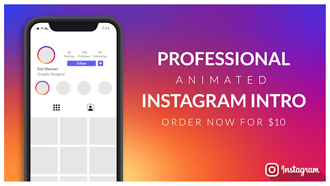 Make you a professional animated instagram intro by Snir_designer | Fiverr