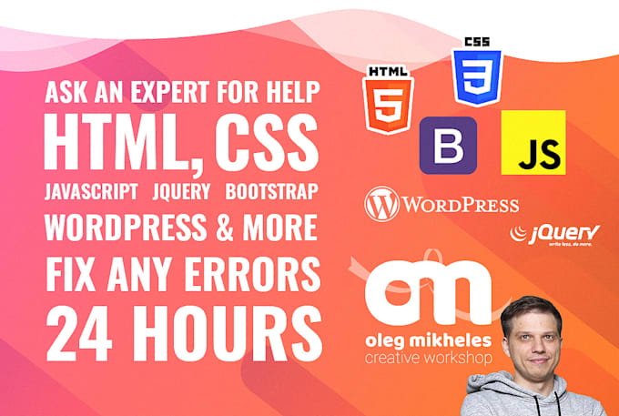 Fix any issue in html, css, jquery, javascript in 24h by Mikoleg | Fiverr Fix any issue in html, css, jquery, javascript in 24h by Mikoleg | Fiverr