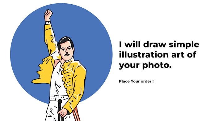 Draw simple illustration art of your photo by Inicumadesain | Fiverr