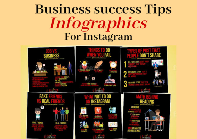 Design business success tips infographics for instagram by ...