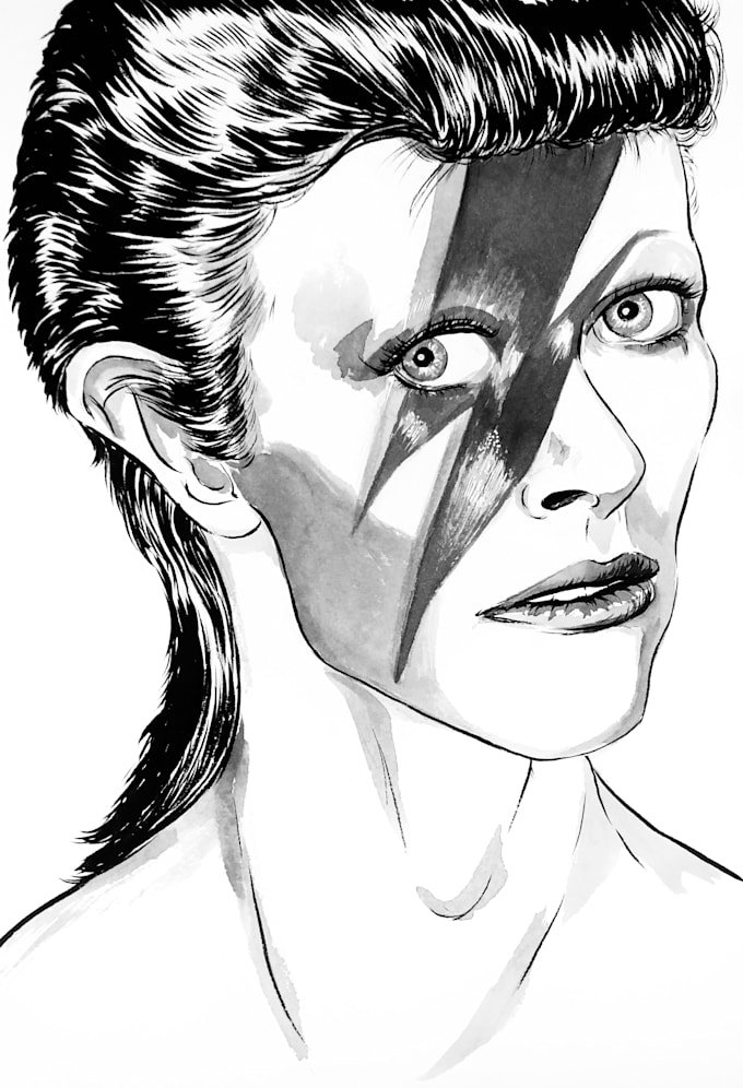 Make a stylized ink portrait drawing of anyone you like by Artscribe ...