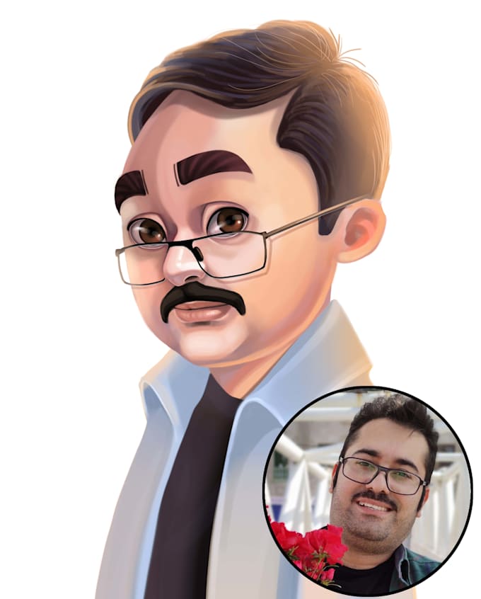 Draw professional cartoon style portrait by Kouhism | Fiverr