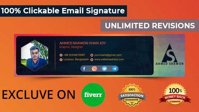 Design html email signature by Ahammedshawon | Fiverr