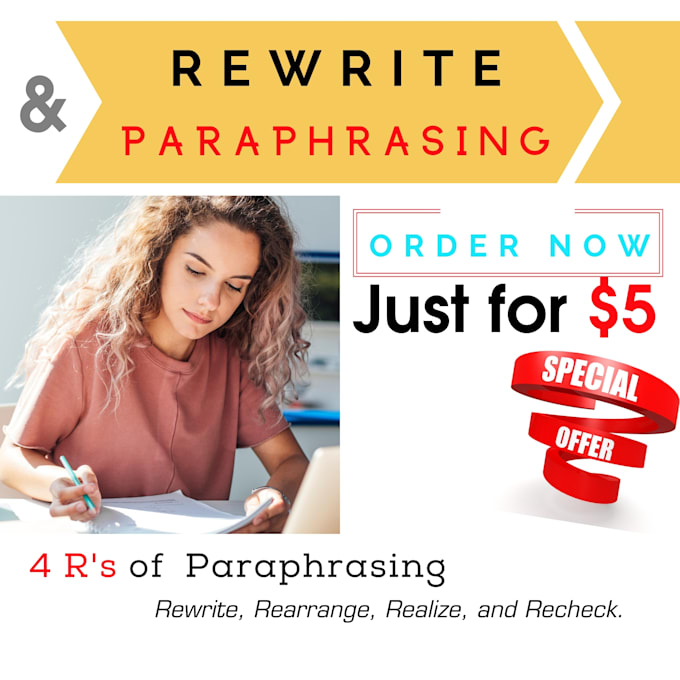 Manually paraphrase or rewrite 1000 words by Xaviefx | Fiverr