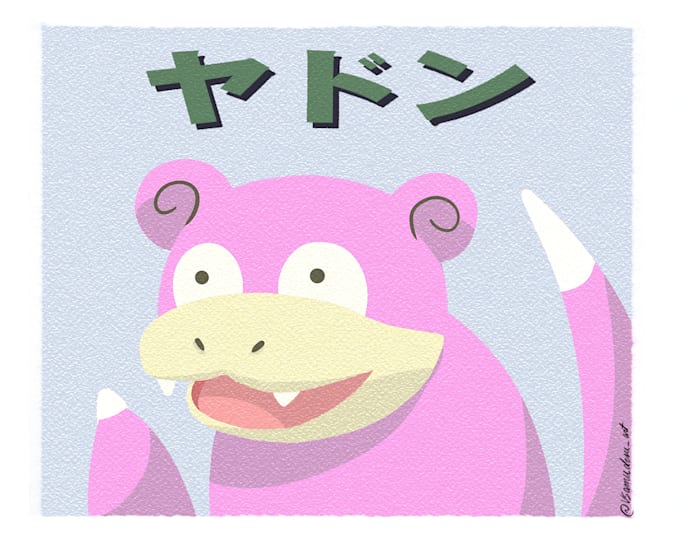 Draw a simple flat watercolor style pokemon illustration by Vsamudesu ...