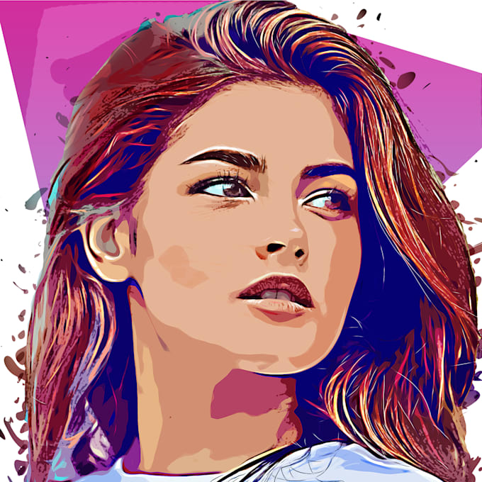 Create a modern vector style portrait by Elvenwings | Fiverr