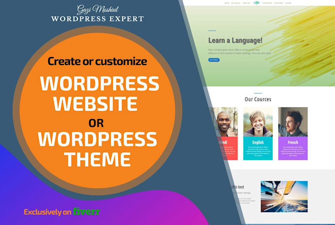 Design wordpress website and customize wordpress theme by Coder_gazi | Fiverr