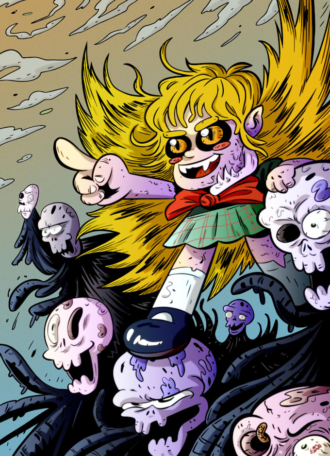 Acid trippy cartoon illustrations and characters by Emmaa2996 | Fiverr