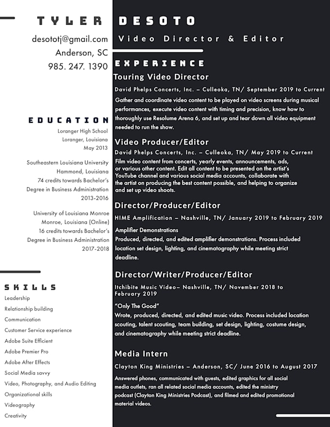 Create your dynamic, modern resume by Callienoelle | Fiverr