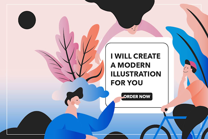 Create a modern illustration by Natannainggolan | Fiverr