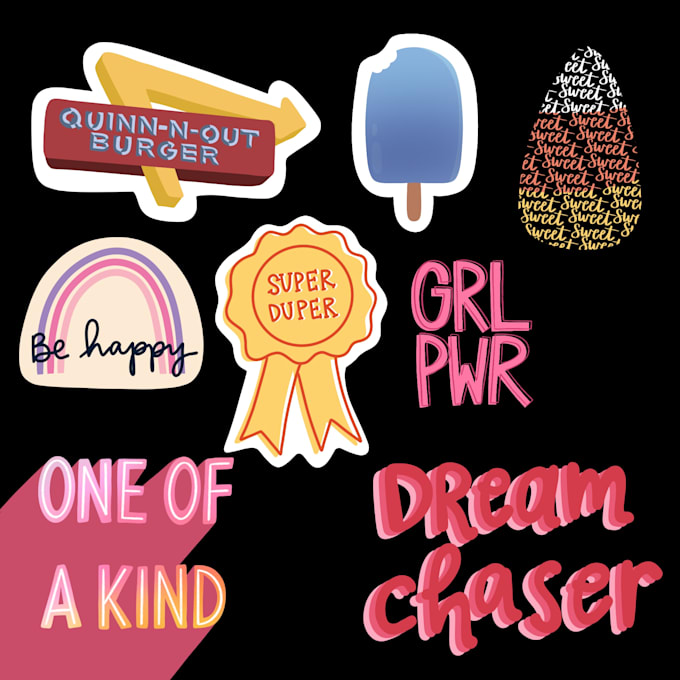 Create a custom hand lettered sticker design by Morganrenfro | Fiverr