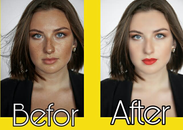 Do face retouching skin retouching colour correction and portrait ...