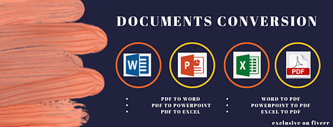 Convert pdf to word, excel, powerpoint, data entry by Misterbon | Fiverr