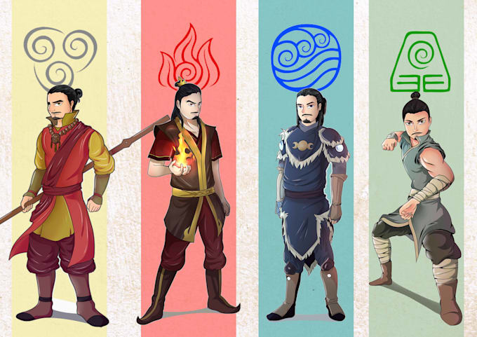 Draw you as element bender and avatar by Yamata541 | Fiverr
