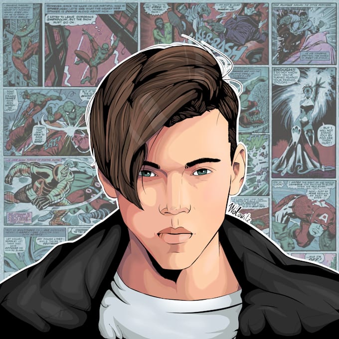 Draw a comic style portrait by Wolowitz1 | Fiverr