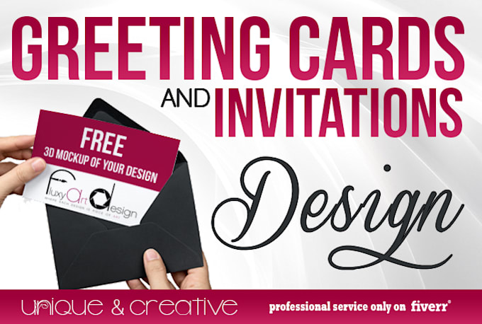 Design creative and unique invitation or greeting card by Fluxydesign ...