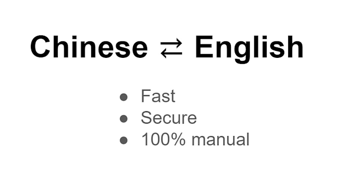 Translate chinese to english with speed and accuracy by Deenlin | Fiverr