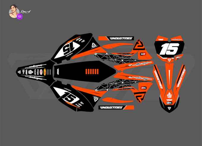 Create a custom graphics kit for motocross mx by Kevinjulien100 | Fiverr