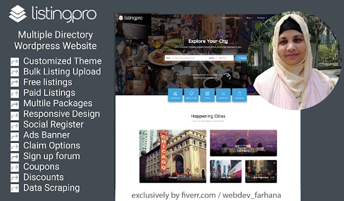 Develop and design directory website using listingpro,mylisting or any ...